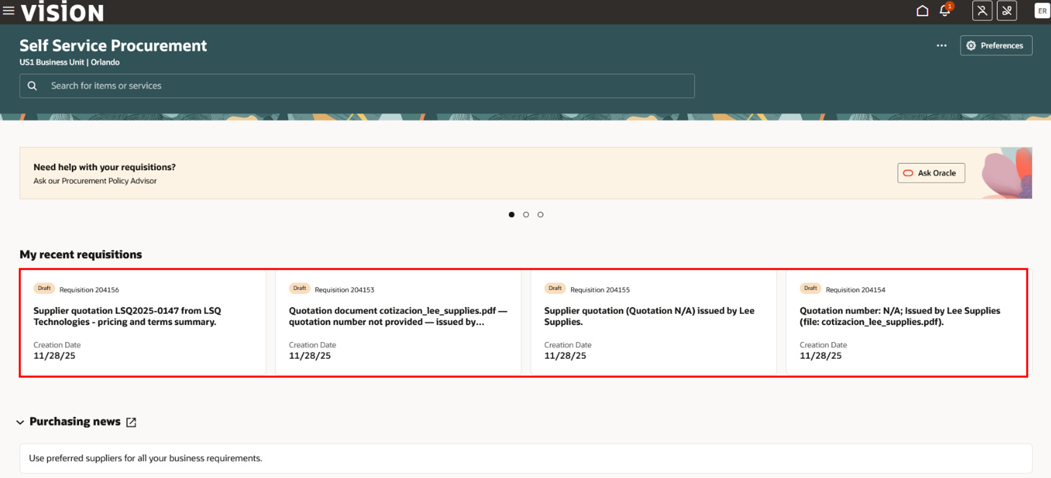 AI Agent: Quote to Purchase Requisition Assistant – Fields Not ...