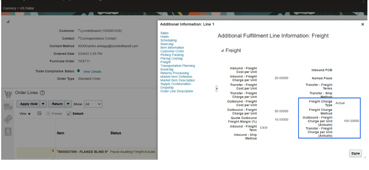 How to update EFF - Freight-Outbound - Freight Charge per Unit (Actuals ...