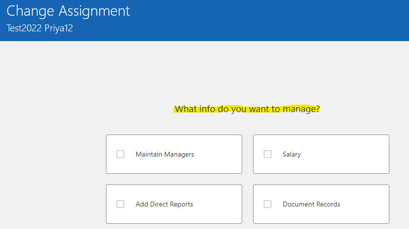 Changing the Quick Action label: What Info do you want to manage ...