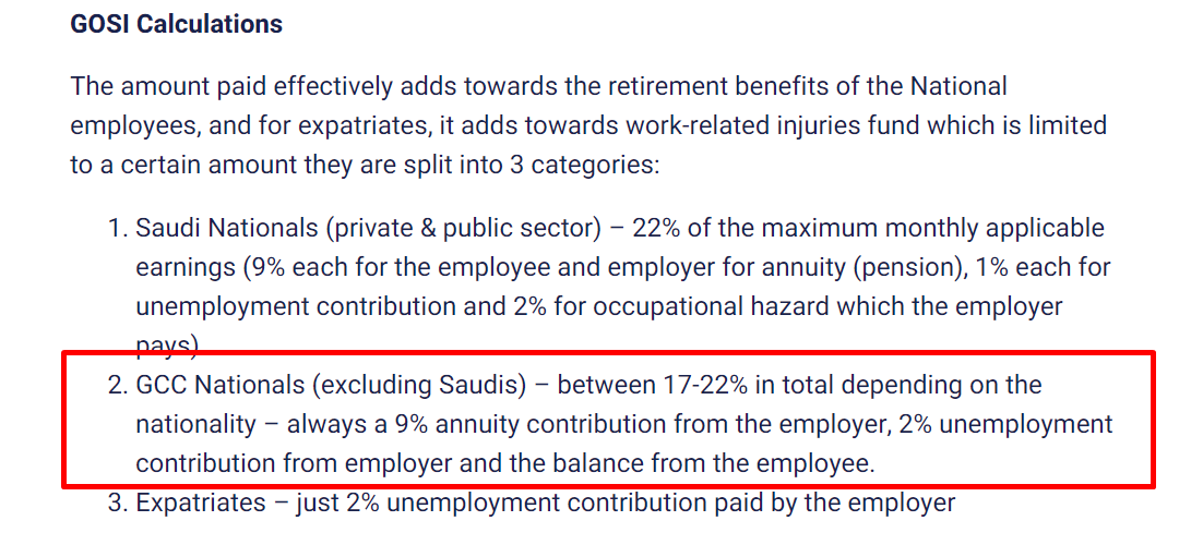 GOSI for GCC nationals in Saudi Arabia — Cloud Customer Connect