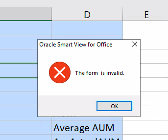 What are "invalid form error" causes and it's resolution in SmartView ...