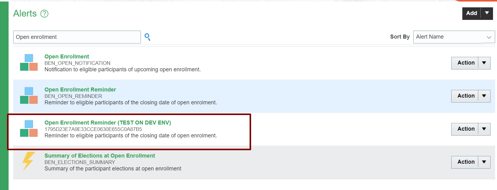 Benefit Alert: Open Enrollment Reminder Alert — Cloud Customer Connect