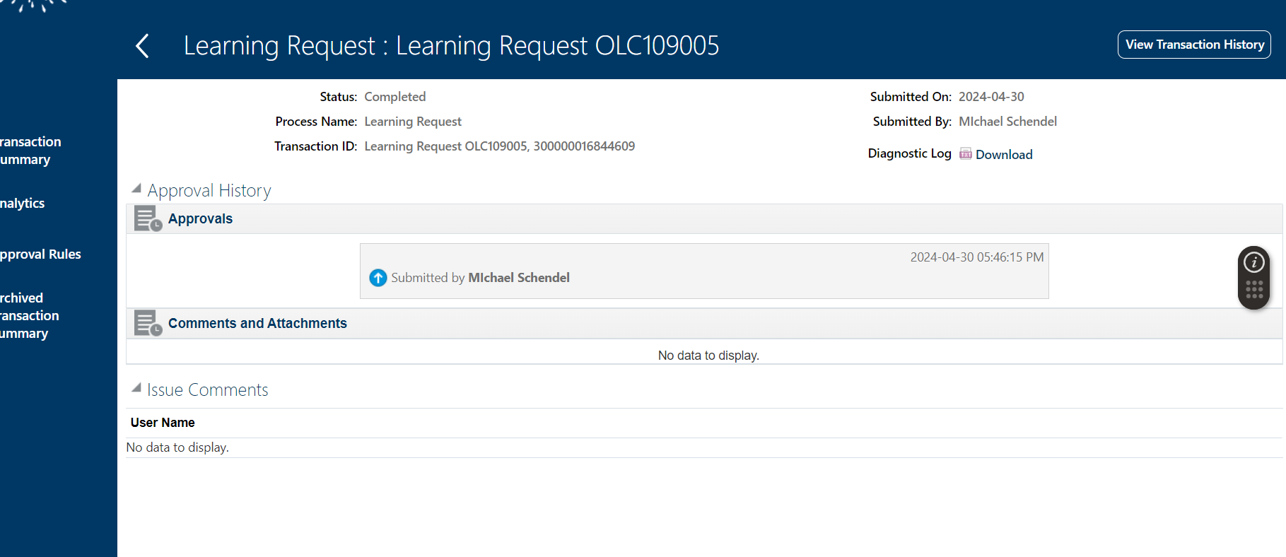 Non Catalog Learning Request Approval — Cloud Customer Connect