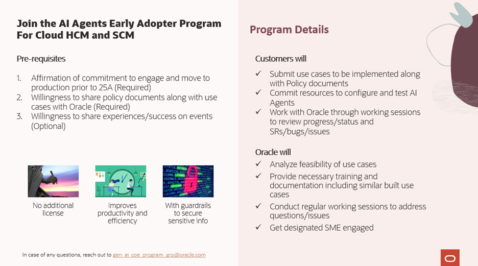 Join The Ai Agents Early Adopter Program For Cloud Hcm And Scm — Cloud Customer Connect