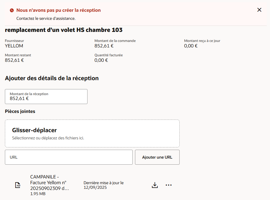 They receive an error message "receipt could not be created" — Cloud ...