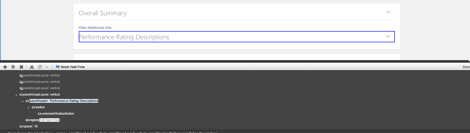 Not able to view performance rating description in overall summary ...