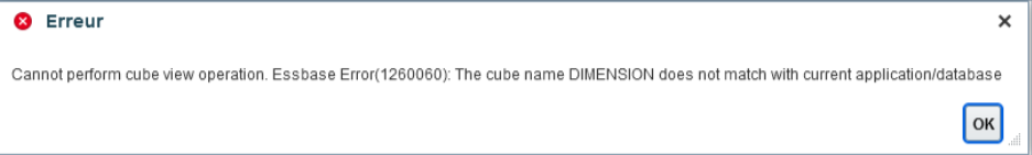 Error Message: Cannot perform cube view operation. Essbase Error(1260060) — Cloud Customer Connect