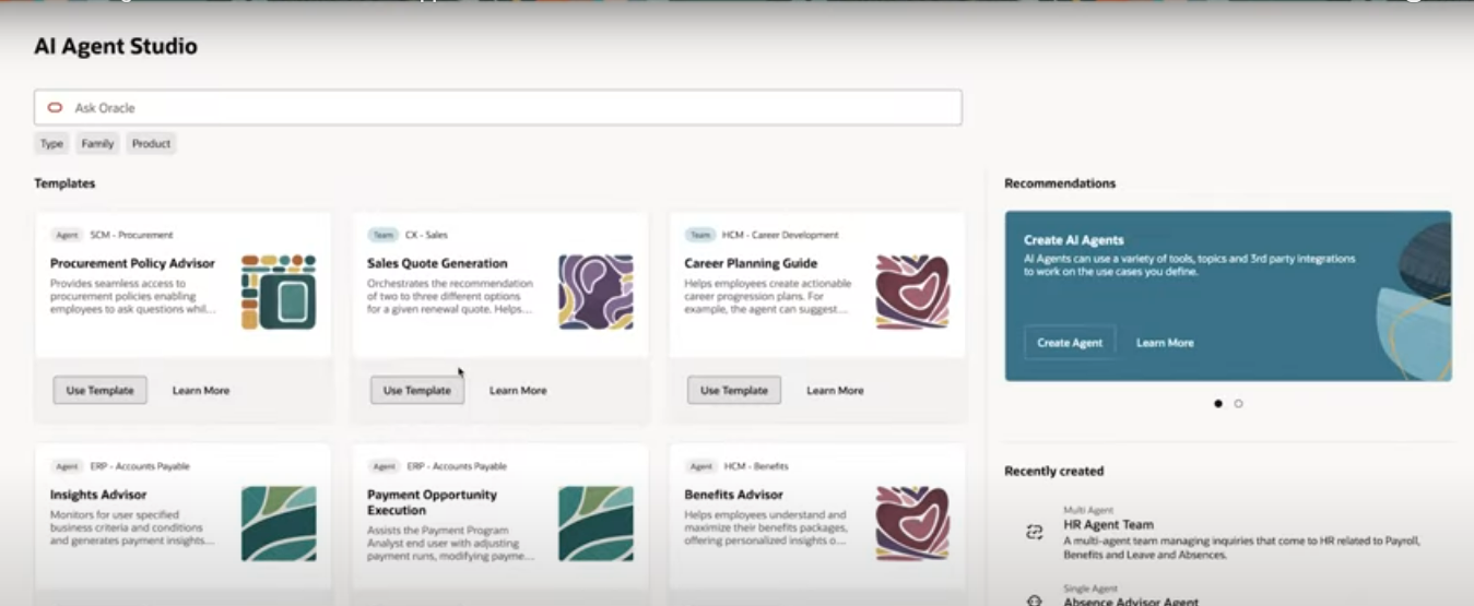 How to access AI Agent Studio in Oracle Cloud Applications — Cloud ...