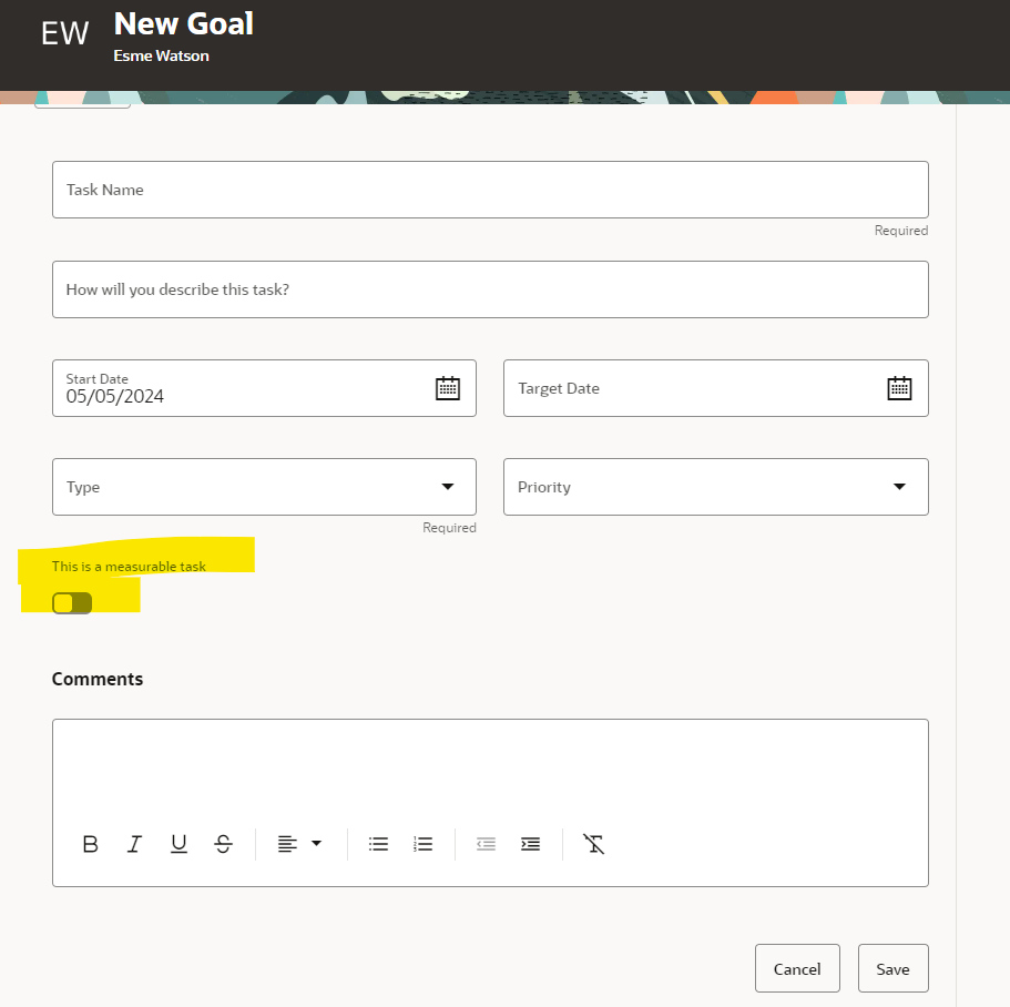 How to hide measurebale task slider in adevelopment goal in redwood ...