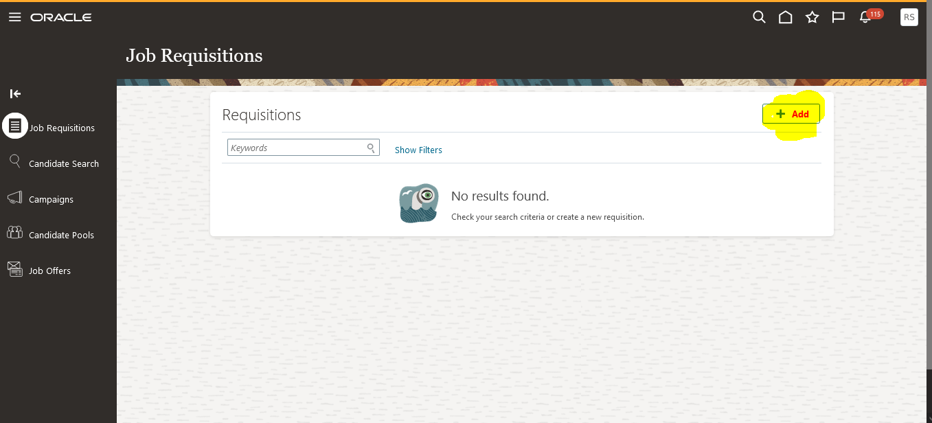 Create Job Requisition Add Button Not Working — Cloud Customer Connect