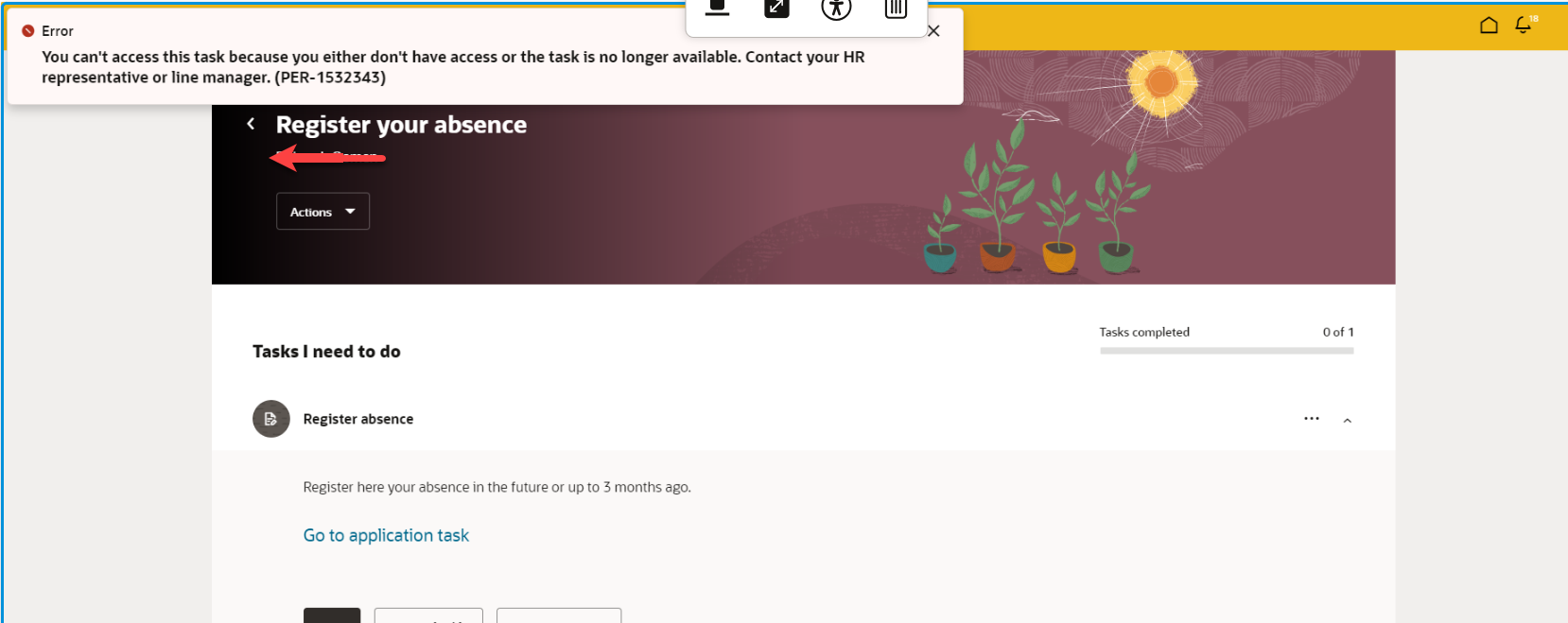 You can't access this task because you either don't have access or the ...