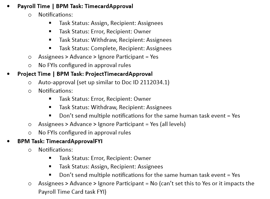 How To Stop Project Timecard Fyis Without Suppressing Payroll Timecard Fyis Approval