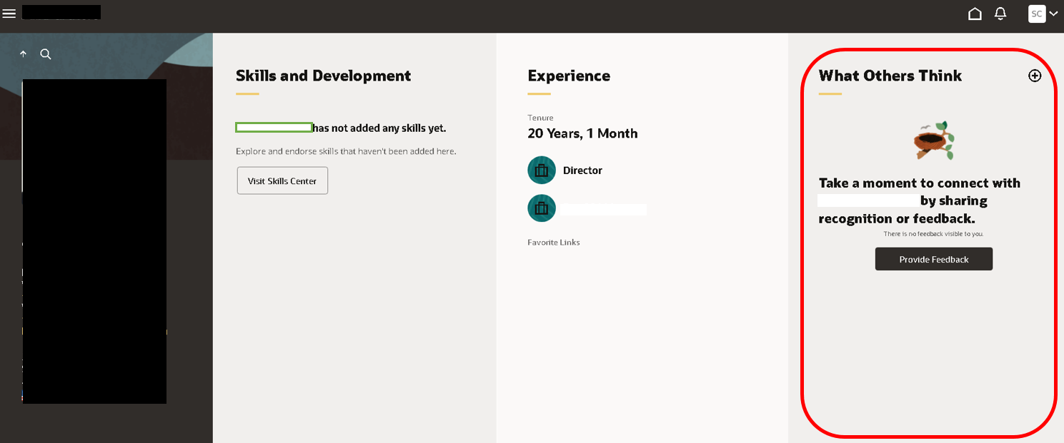 How To Hide Feedback Section In Connection Page Using Visual Builder — Cloud Customer Connect