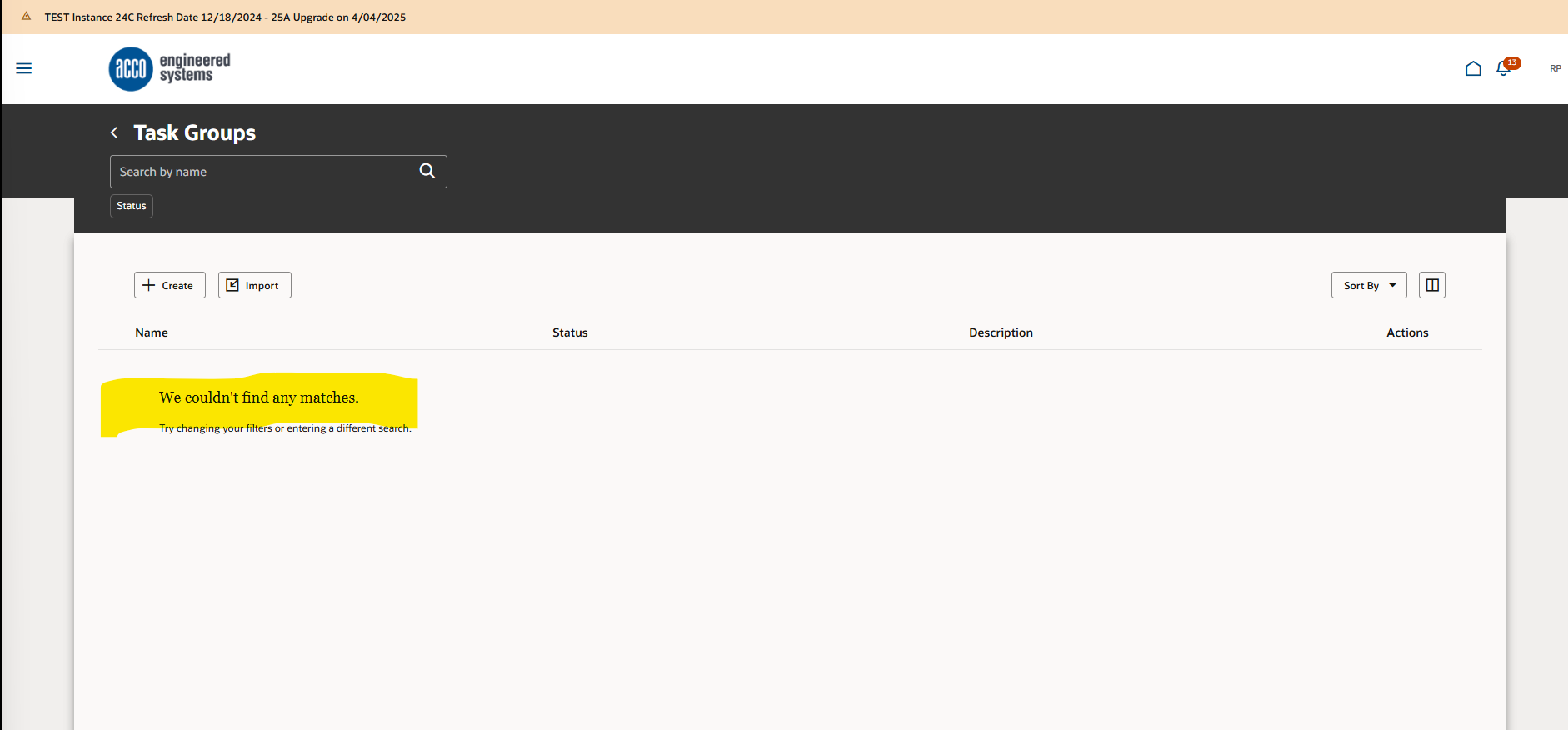 No data showing under Redwood page: Journeys Setup > Task Groups — Cloud Customer Connect