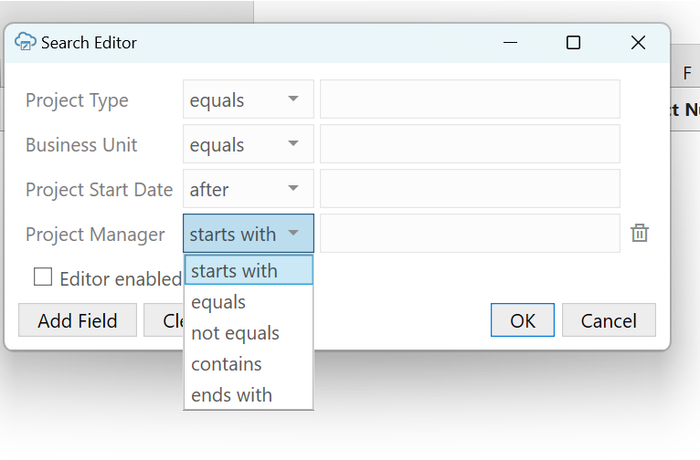 How To Retrieve Projects With No Project Managers Visual Add In Builder — Cloud Customer Connect