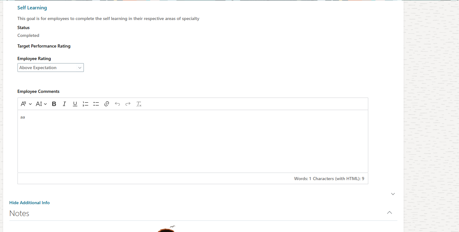 Performance Document Attachment — Cloud Customer Connect