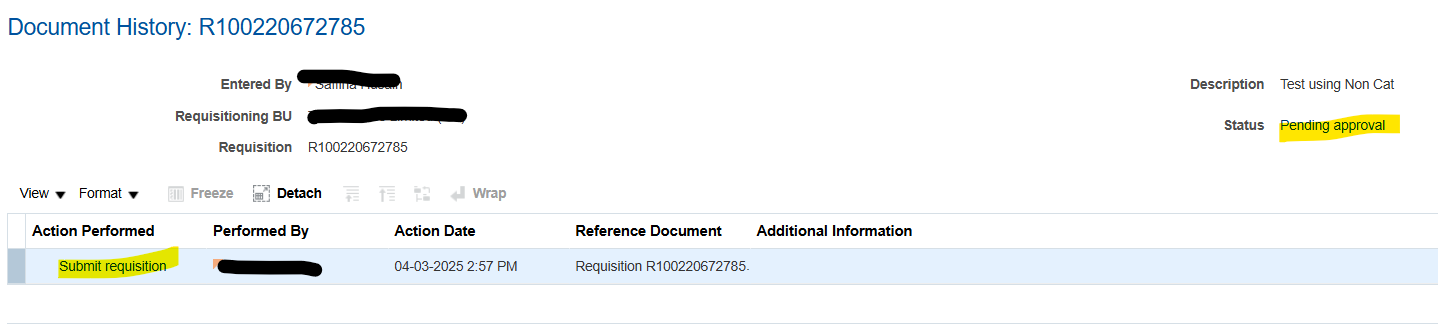 Redwood Requisition Ui Hyper Link Not Available To Check Approval Tree Or Approval Rule