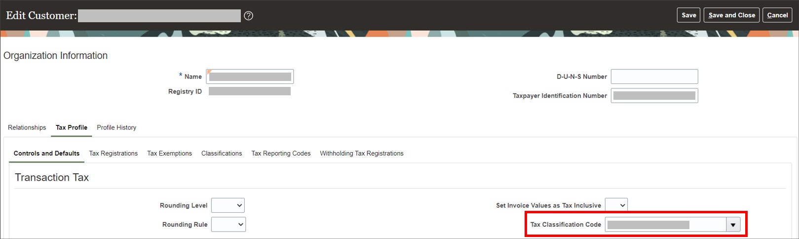 How to extract Tax Classification (Party Tax Profile Controls) for all ...