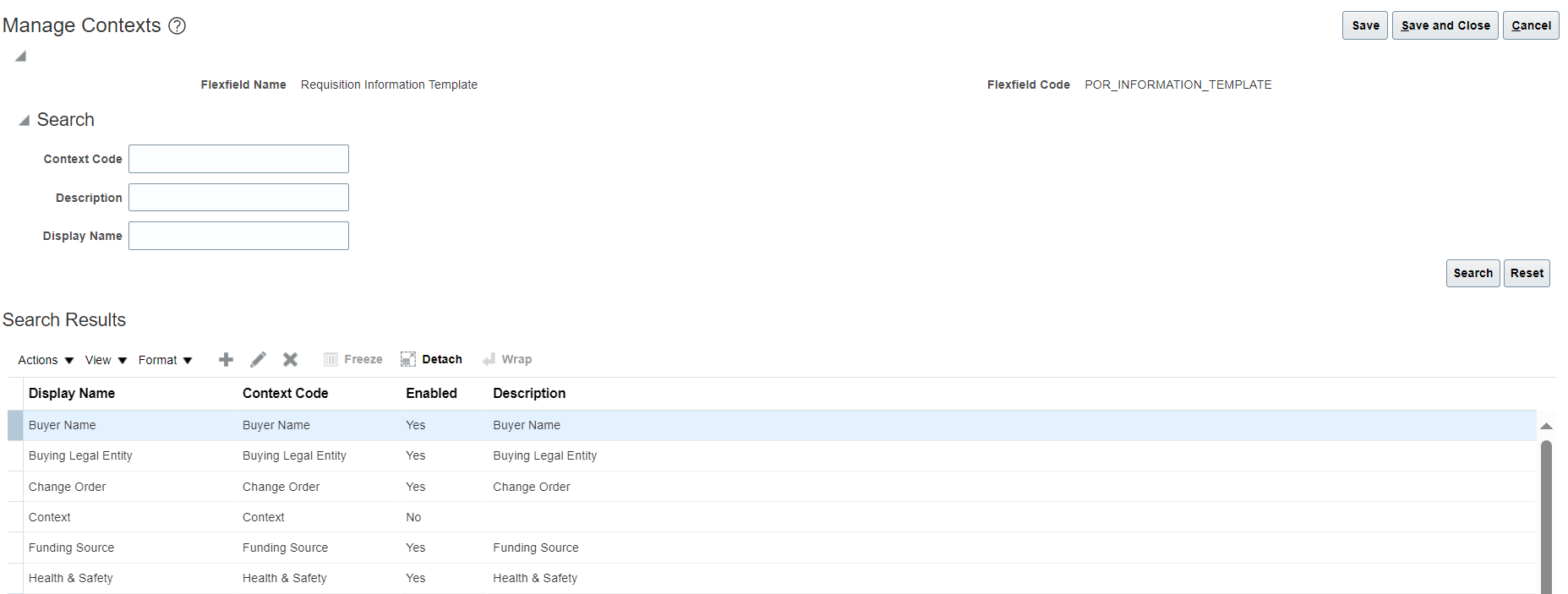 Can we use the context values from the requisition information template on the requisition ...