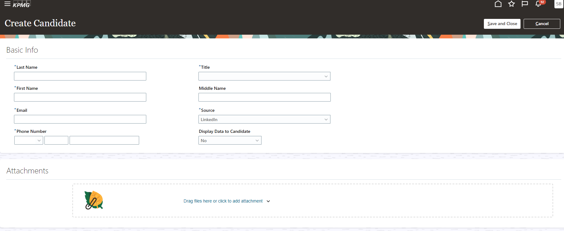 Can Custom Fields Be Created On Create Candidate Page In Oracle