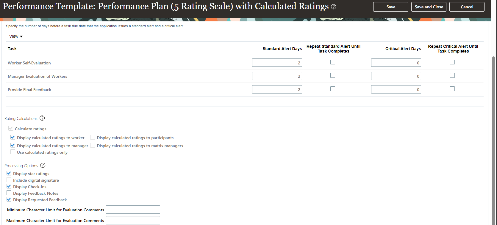 Redwood: Couldn't able to find star rating even though it got enabled at Performance Template ...
