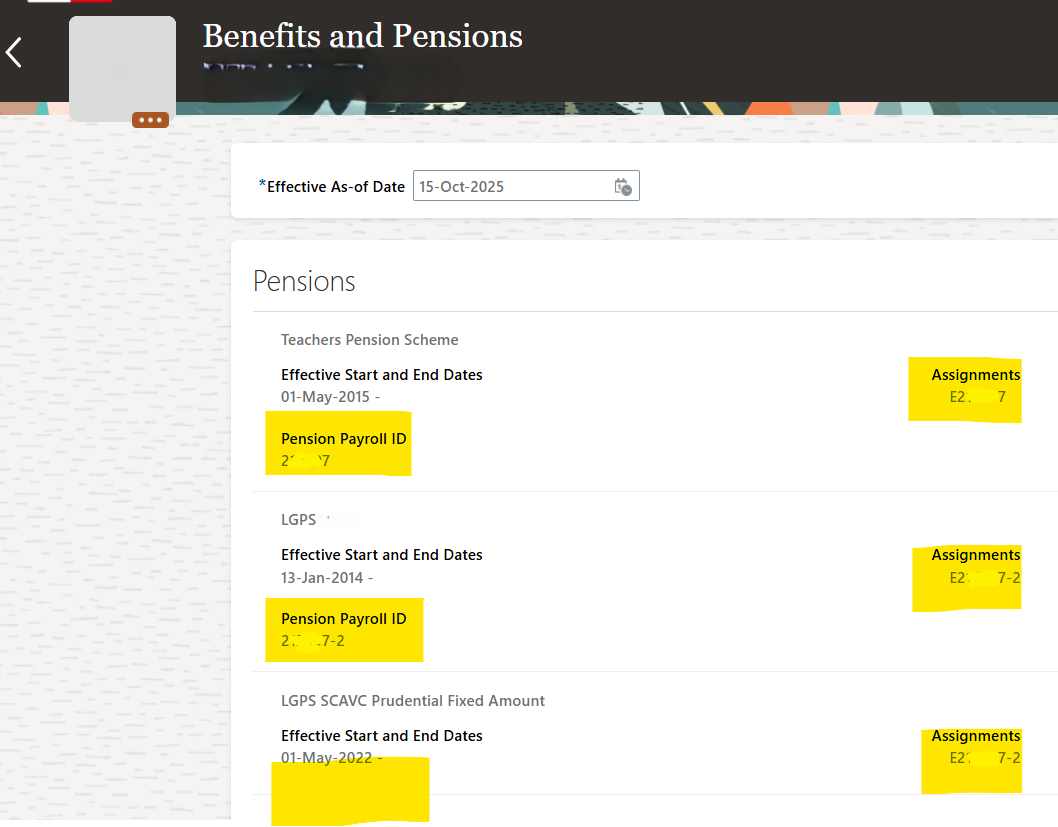 SQL Query for Calculation Cards > Benefits and Pensions for Employees ...