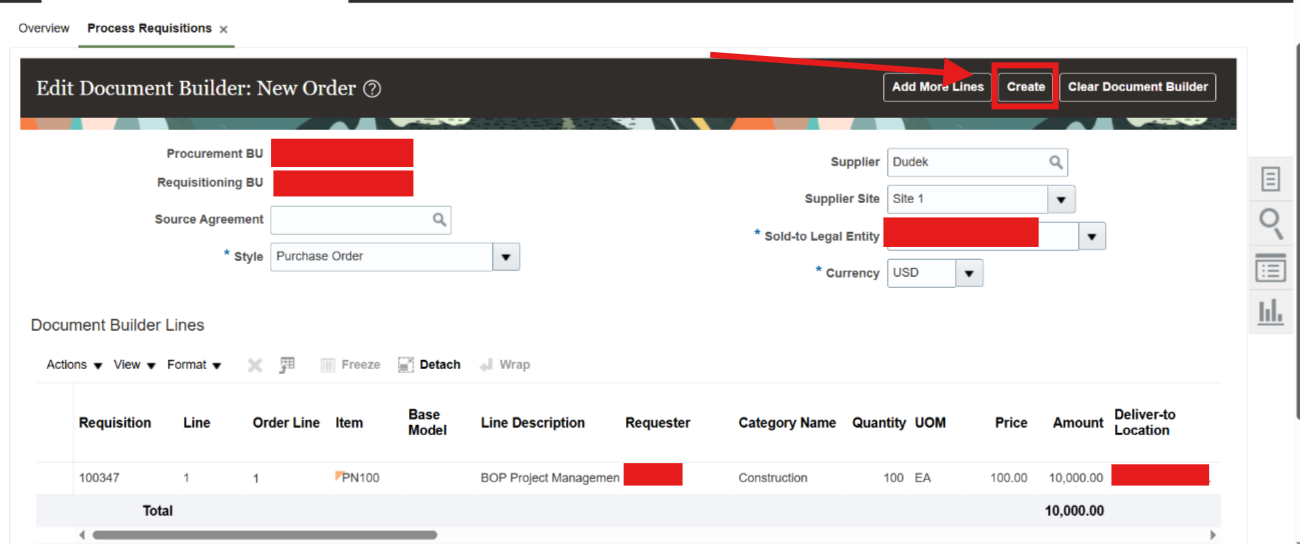PO Creation Validation - Match Purchase Requisition Segment 1 with PO Sold-To Legal Entity ...