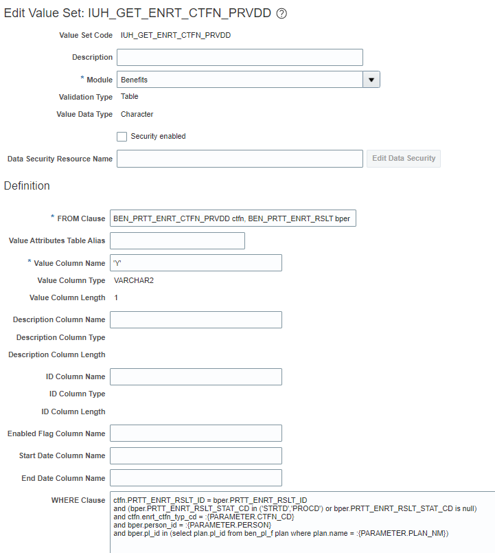 Value Set Not Returning Any Value To Fast Formula — Cloud Customer Connect