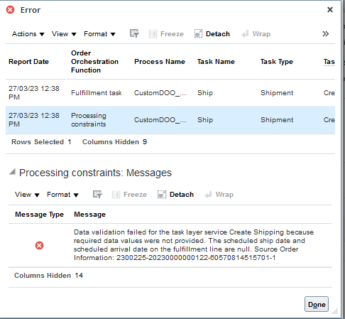 Sales order line stuck in Scheduling Status after releasing Pause task — Cloud Customer Connect
