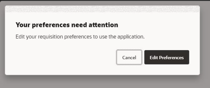 Redwood Self Service Procurement Requisition Preferences — Cloud