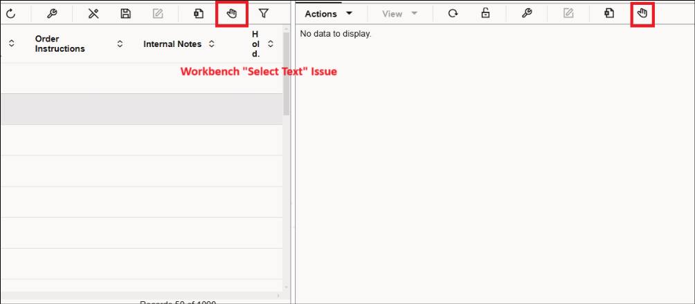 "Select Text" is not appearing on workbench after 25A Upgrade — Cloud ...