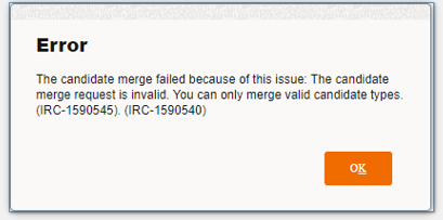 The candidate merge failed because of this issue: The candidate merge request is invalid. You ...