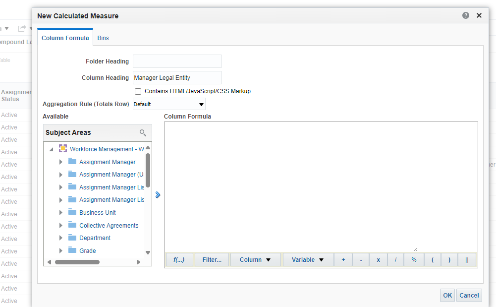 Index Match Formular For Otbi — Cloud Customer Connect