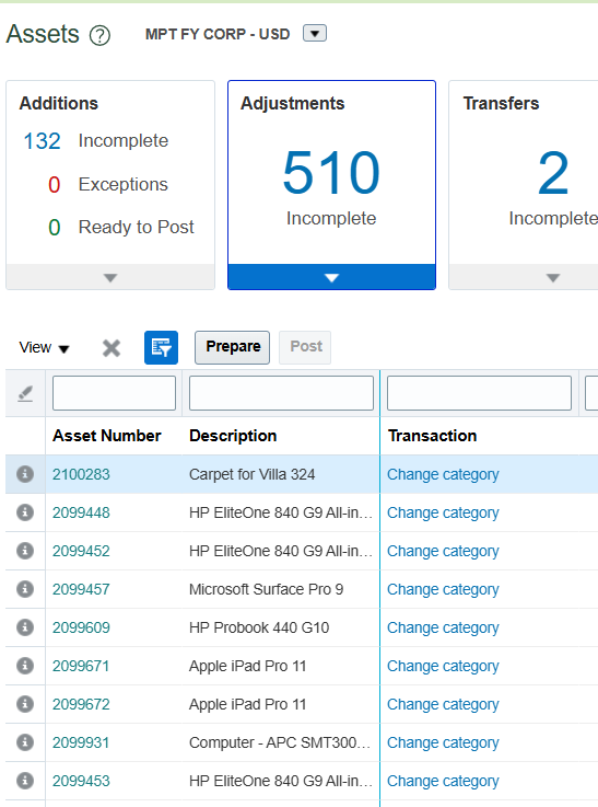 Adjust Assets- Is it possible to revert the assets selected in Asset ...
