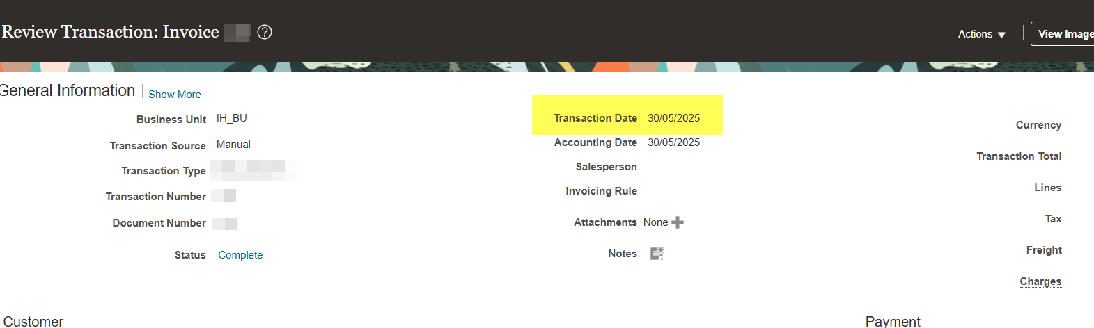Is it possible to restrict the entry of future dates in the Transaction ...