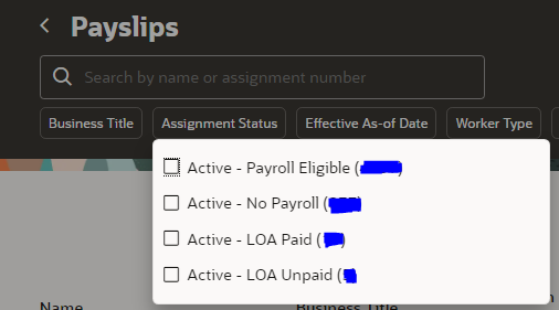 Inactive Employees Not Showing In Redwood Payslip Page — Cloud Customer Connect