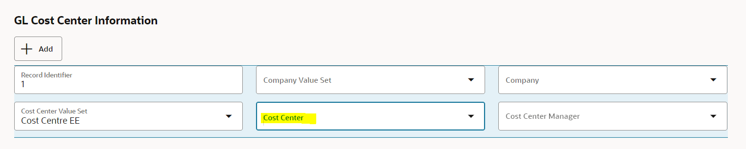 Core Hr Redwood Cost Centre Information Not Showing On Department — Cloud Customer Connect