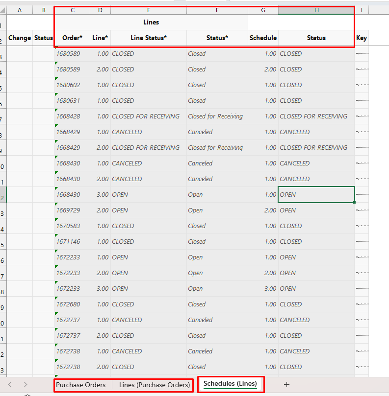 All levels in only one Layout using VBCS Excel Add-in — Cloud Customer ...