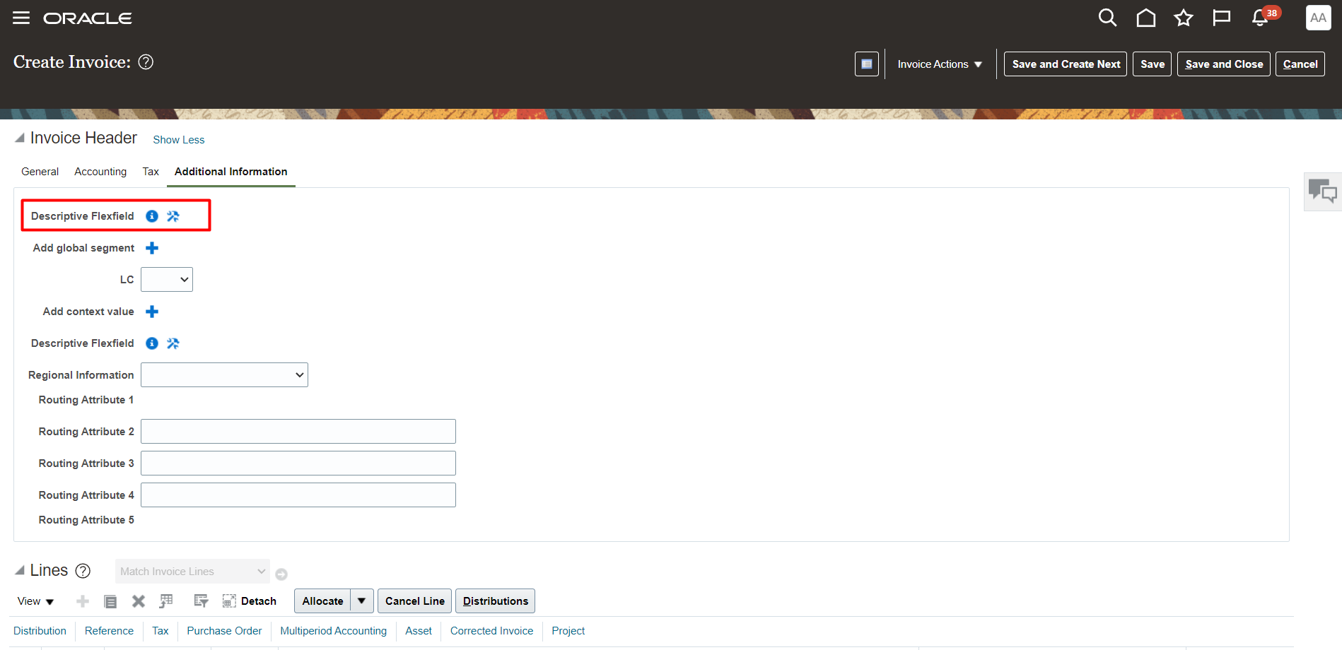 What are the reasons that the changes in descriptive flexfields don't show in the home page ...