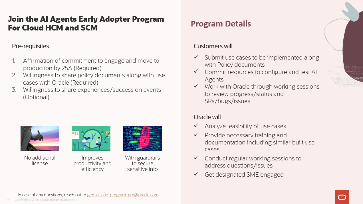 Join the RAG AI Agents Early Adopter Program for Cloud HCM and SCM — Cloud Customer Connect