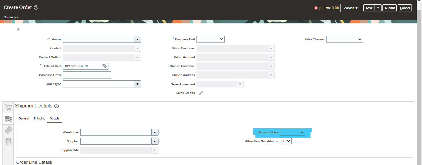 Create a custom Mapping Set for Sales order Based on Demand Class ...