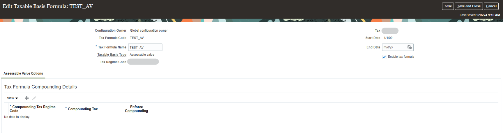 Calculate Tax Based on Assessable Value — Cloud Customer Connect