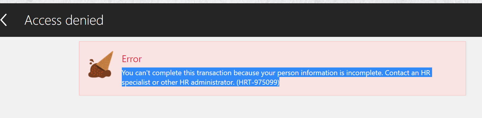 Goal Plan Error You can't complete this transaction because your person ...
