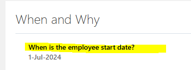 How to write a query to get accurate "when is the employee start date ...