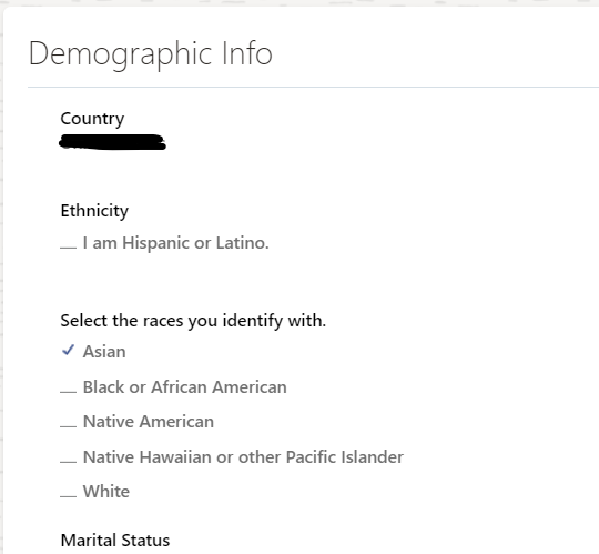 how to edit the Ethnicity checkbox in personal details — Cloud Customer ...