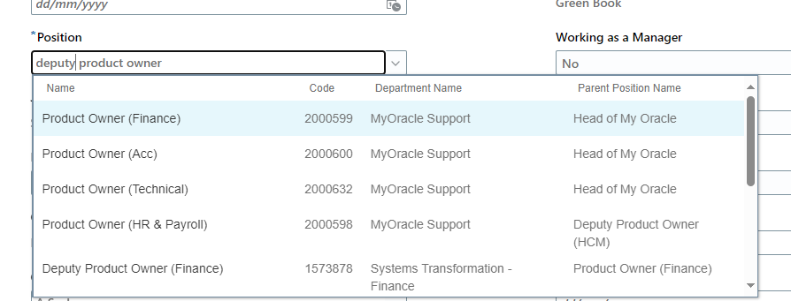 Oracle search positions - Woking in Core but not ORC — Cloud Customer ...