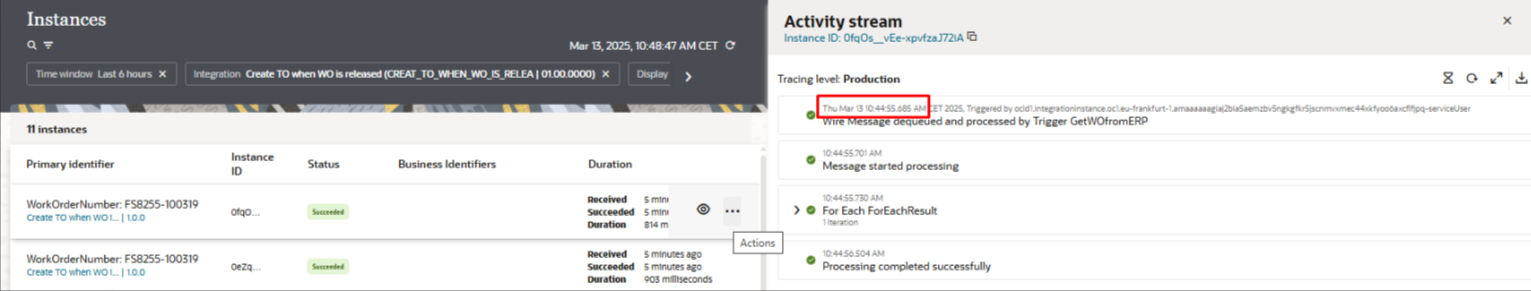 Business Event "Work Order Update" is triggered multiple times ...