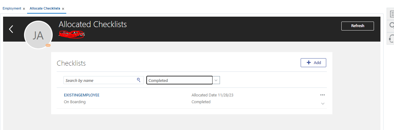 Checklist Status gone to completed without being completed by an employee? — Cloud Customer Connect