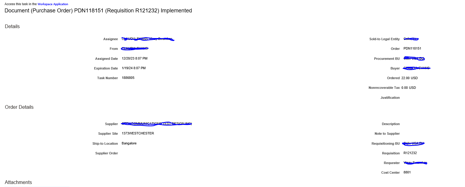 Email Body Modification Document (Purchase Order) XXXXXXXXX ...