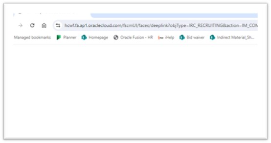 interviewer unable to fill feedback, the link opens a blank page — Cloud Customer Connect